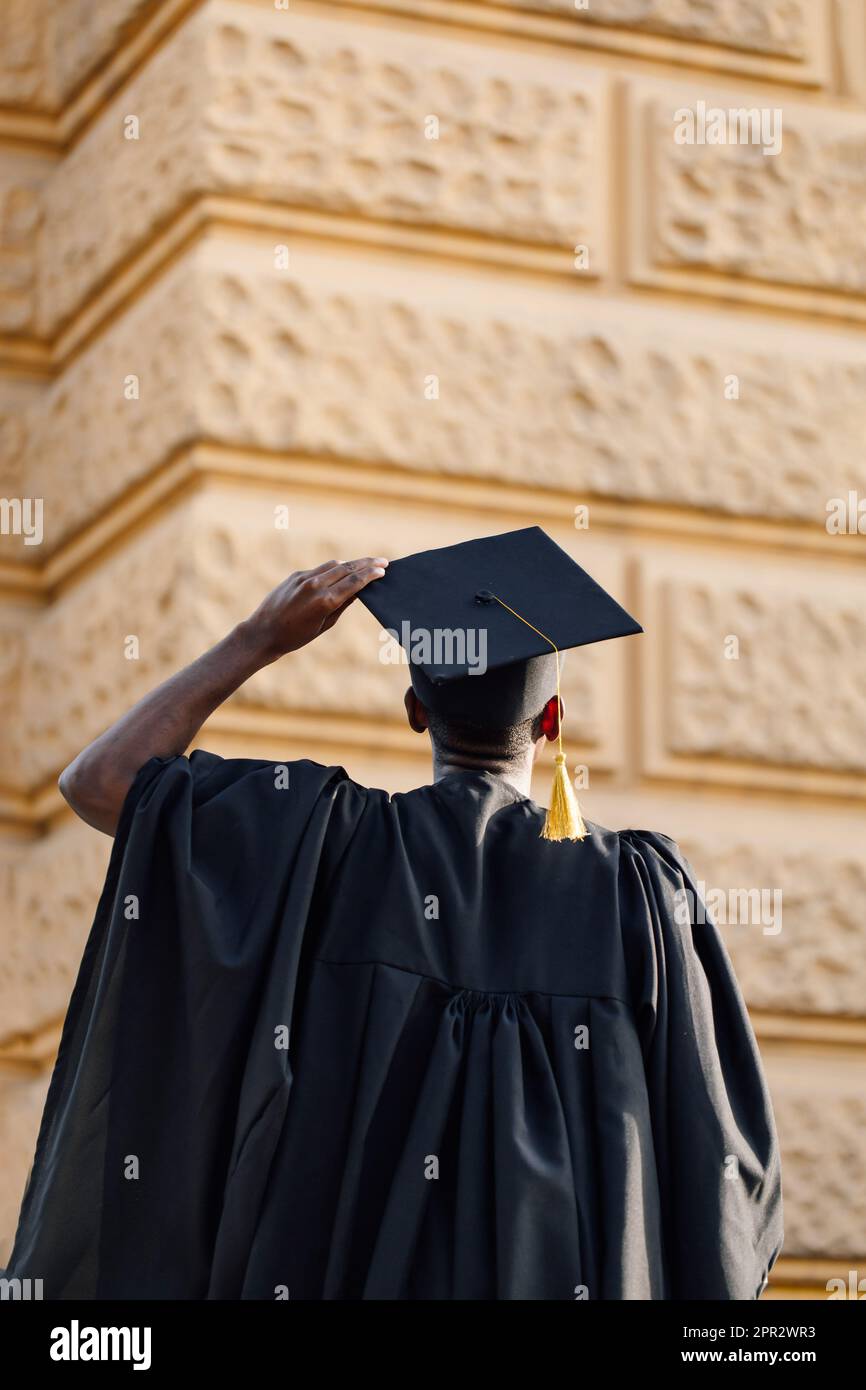 African american graduation back hi-res stock photography and images ...
