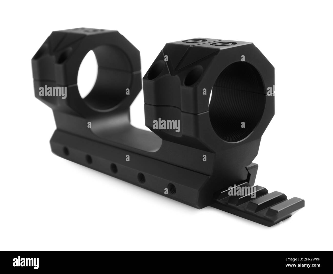 Quick disconnect sniper cantilever scope mount isolated on white Stock ...