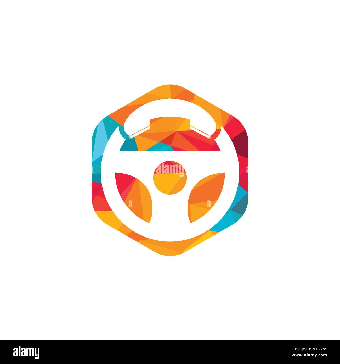 Drive call vector logo design. Steering wheel and phone symbol or icon ...