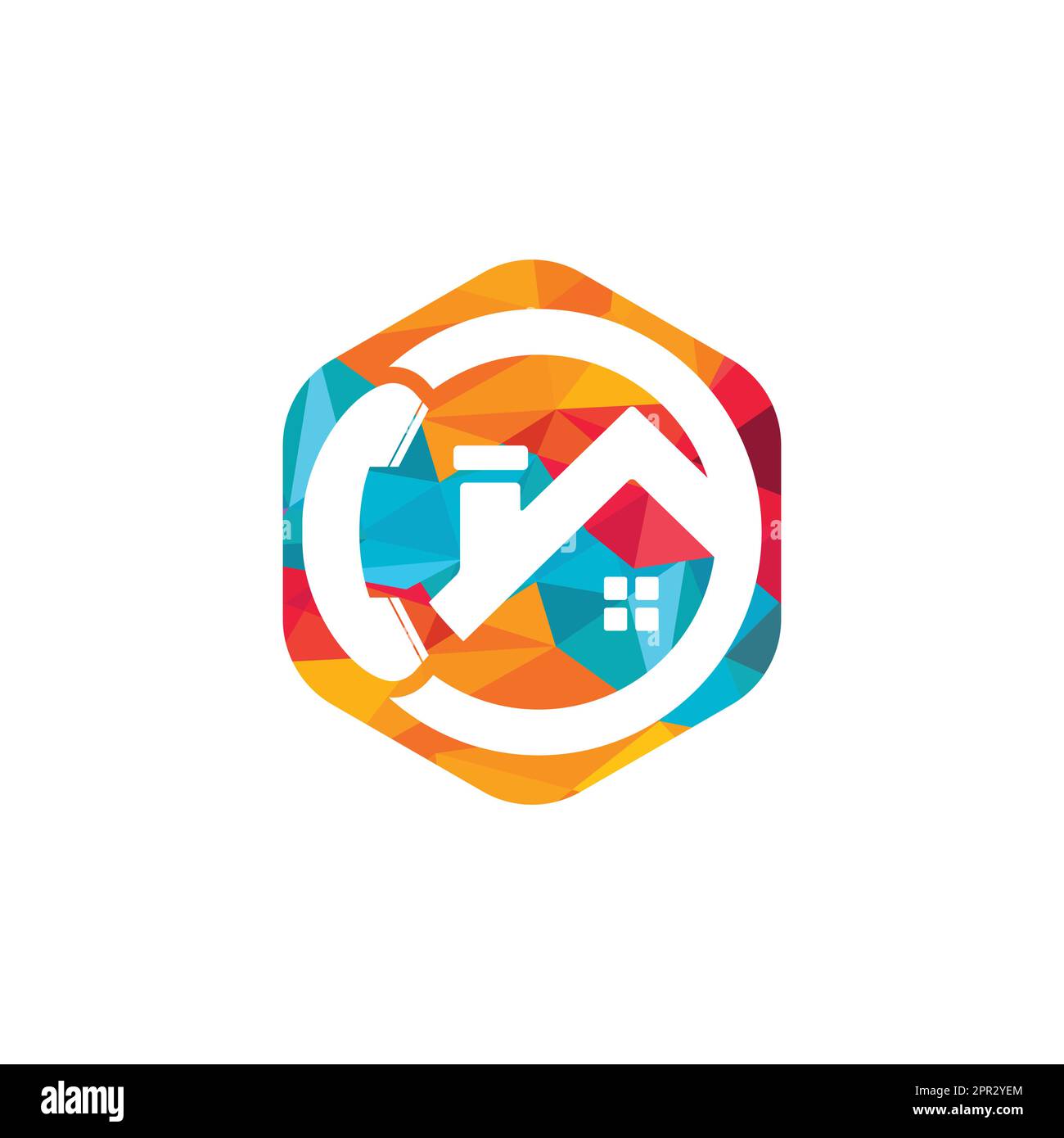 Home call logo design template Stock Vector Image & Art - Alamy