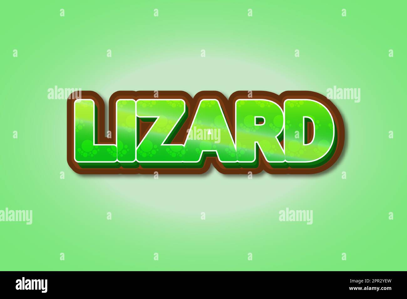 Editable text effects Lizard , words and font can be changed Stock ...