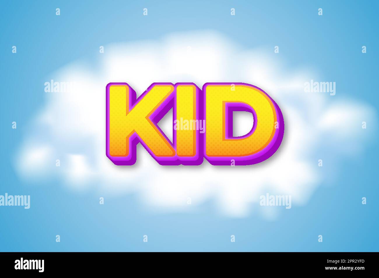 Kid 3d editable text effect hi-res stock photography and images - Alamy
