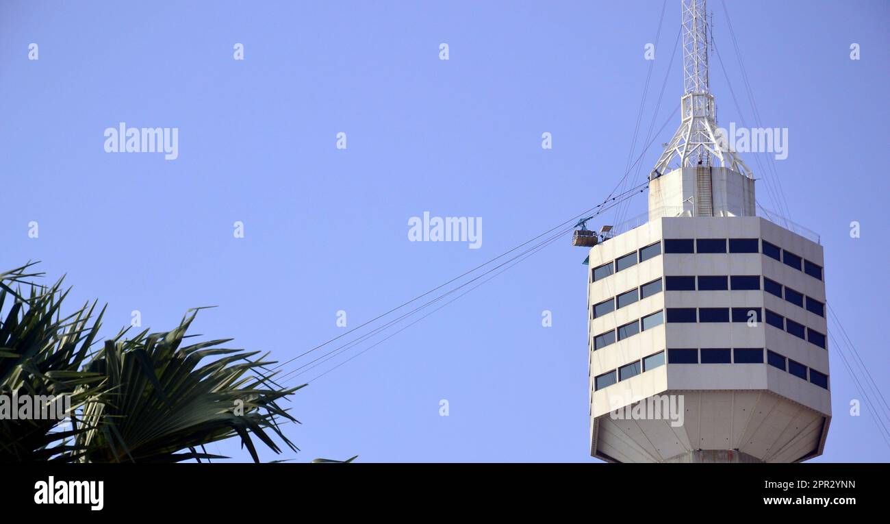 The top of the seaside tower with revolving restaurant in Pattaya Park ...