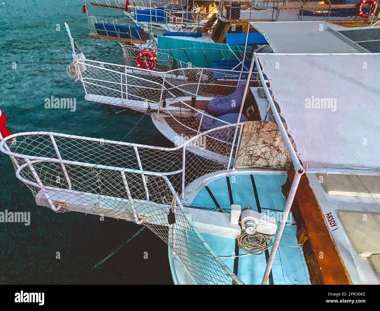 yacht in the open sea. ships are moored to the shore. boats with ...