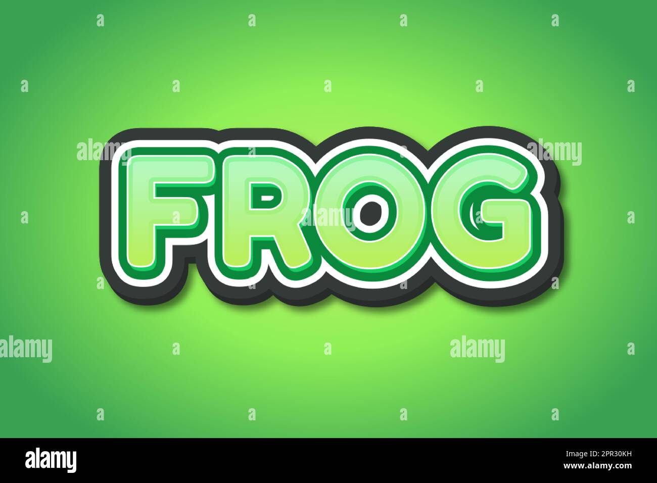 Editable text effects Frog , words and font can be changed Stock Vector ...