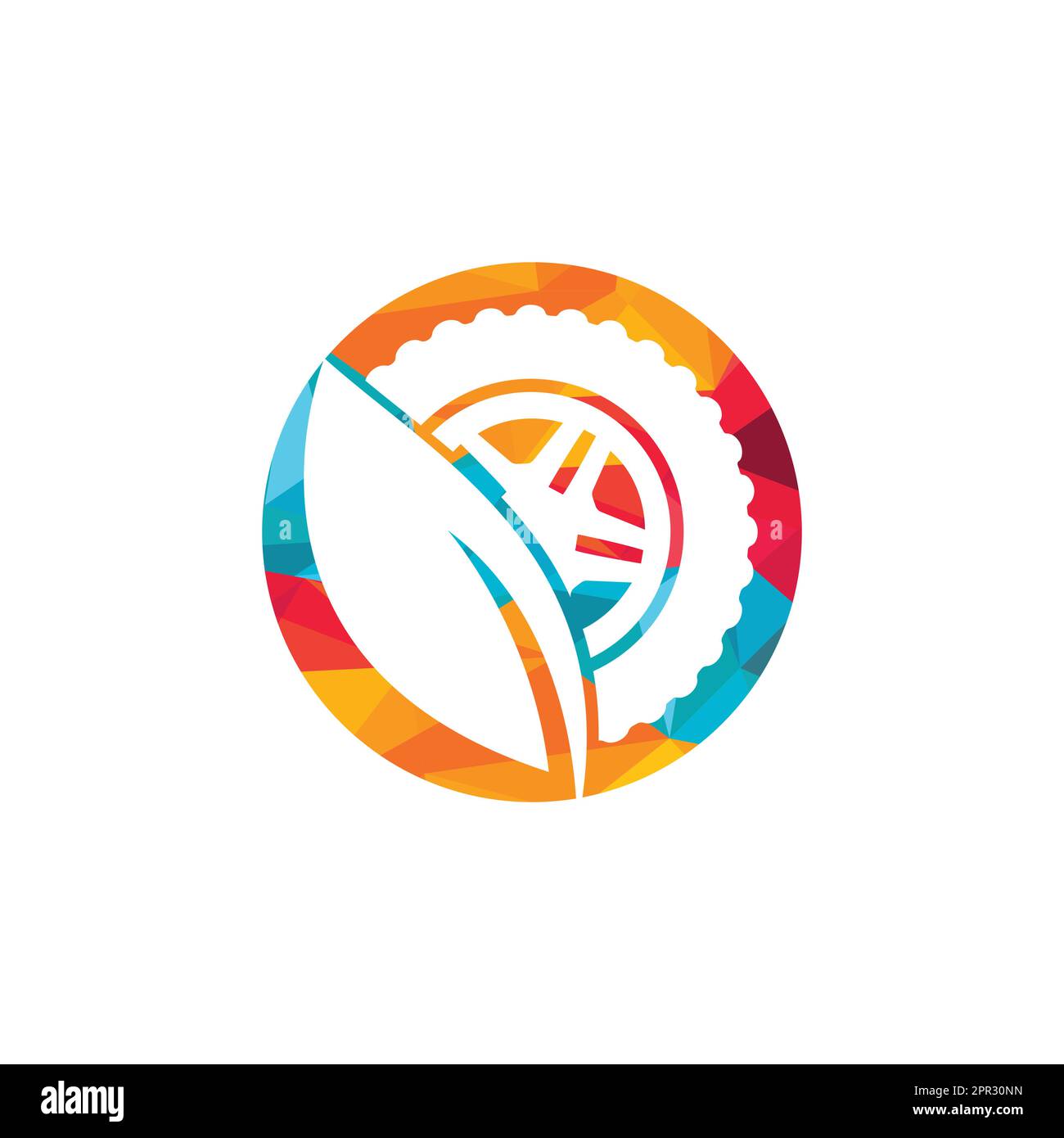 Tyre leaf vector logo design. Tire and eco symbol or icon Stock Vector ...