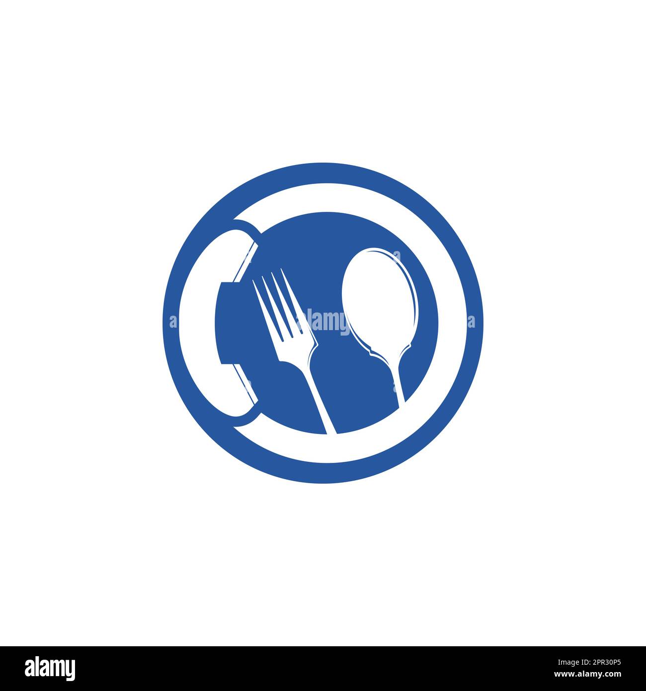 Call food vector logo design. Food delivery service logo concept Stock ...