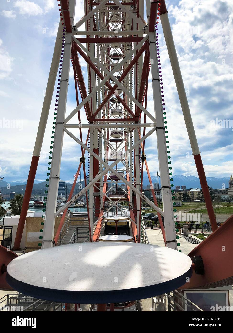 Metallic white iron construction of pipes, the mechanism of the Ferris ...