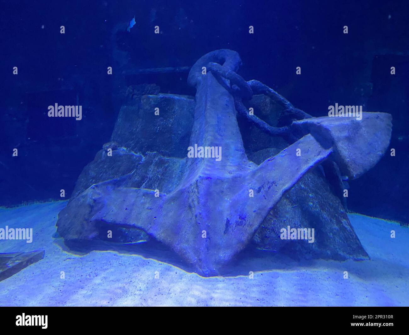 An anchor chain from a cruise ship carelessly dropped causing damage to ...