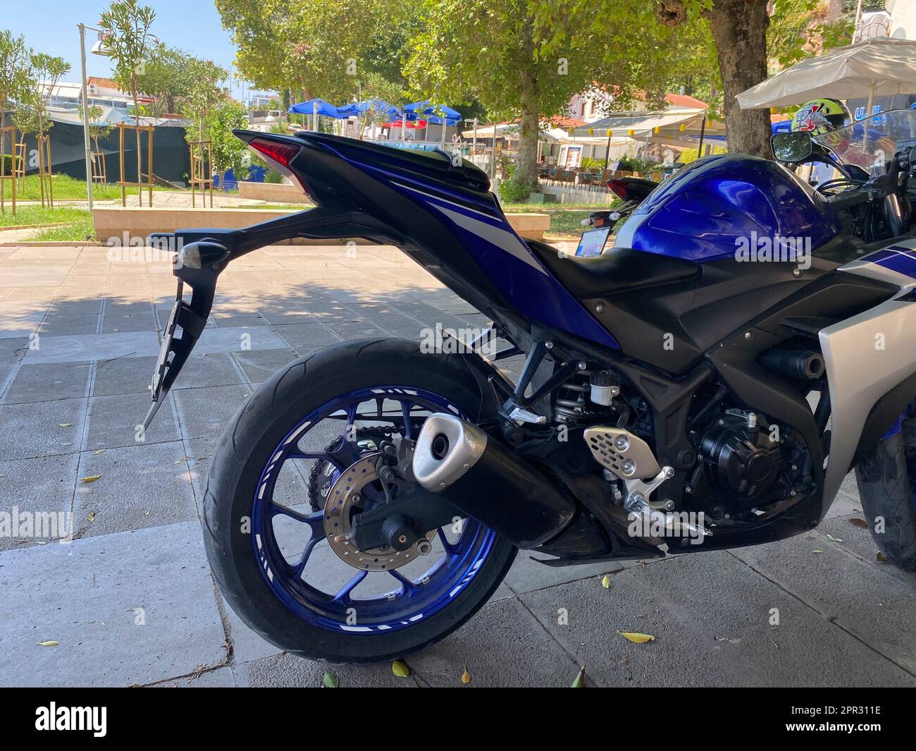 motorcycle rear wheel close up view. Motocross Stock Photo - Alamy