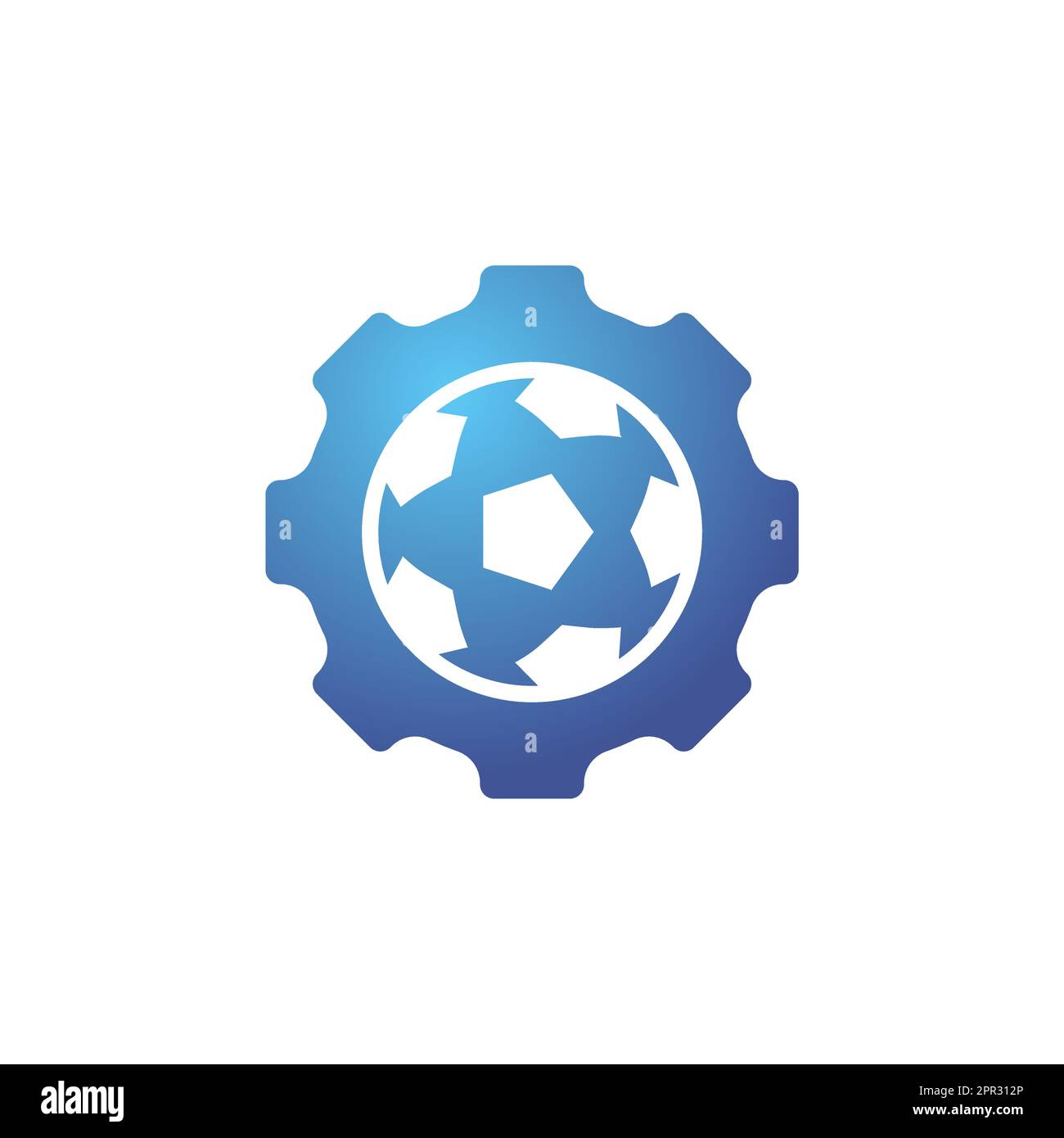 Soccer Gear vector logo design template. Unique football and industrial ...