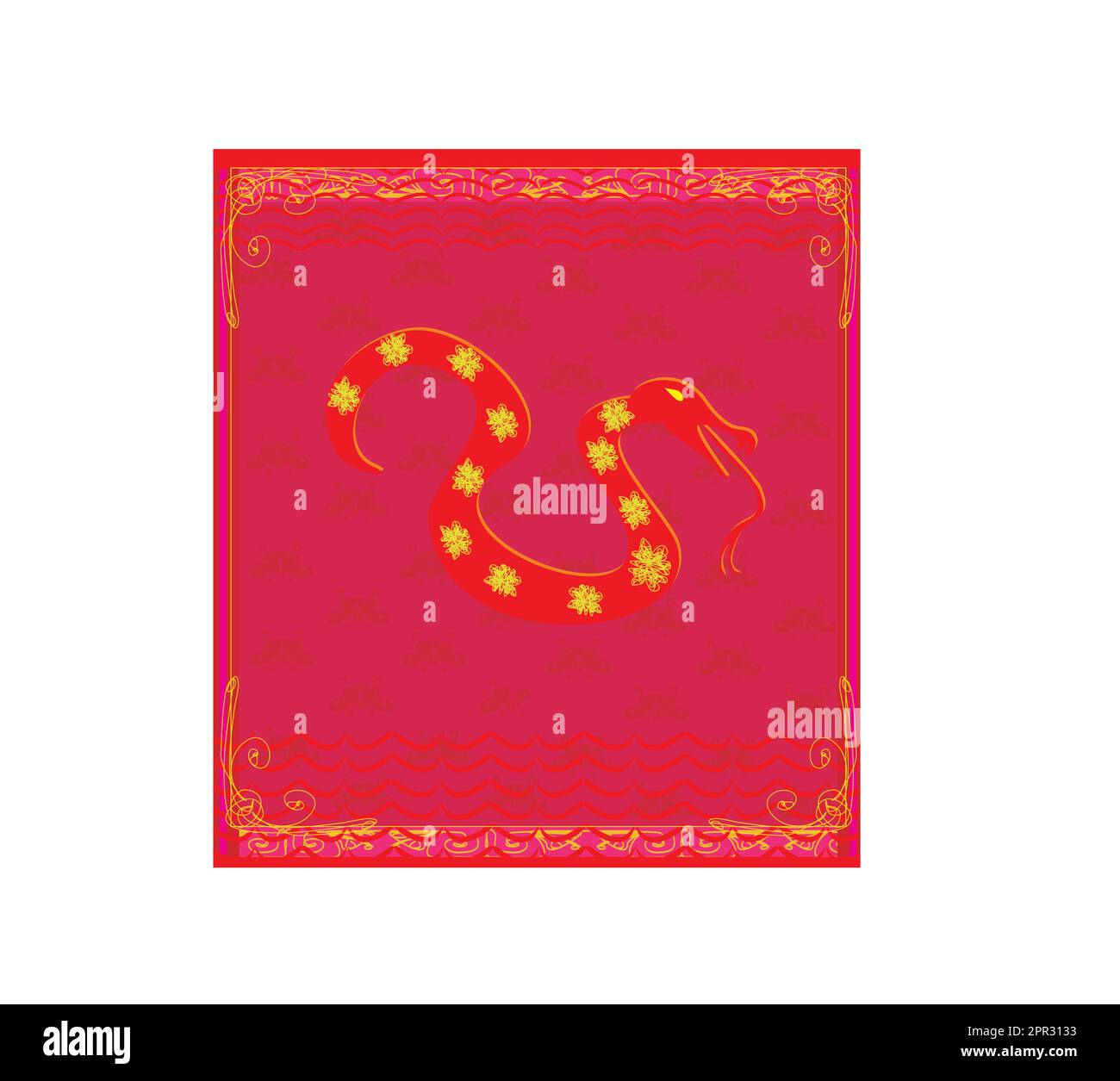 A vector illustration of Year of Snake design for Chinese New Year ...