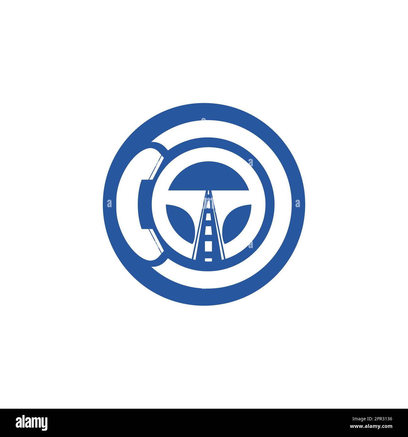 Drive call vector logo design. Steering wheel and phone symbol or icon ...