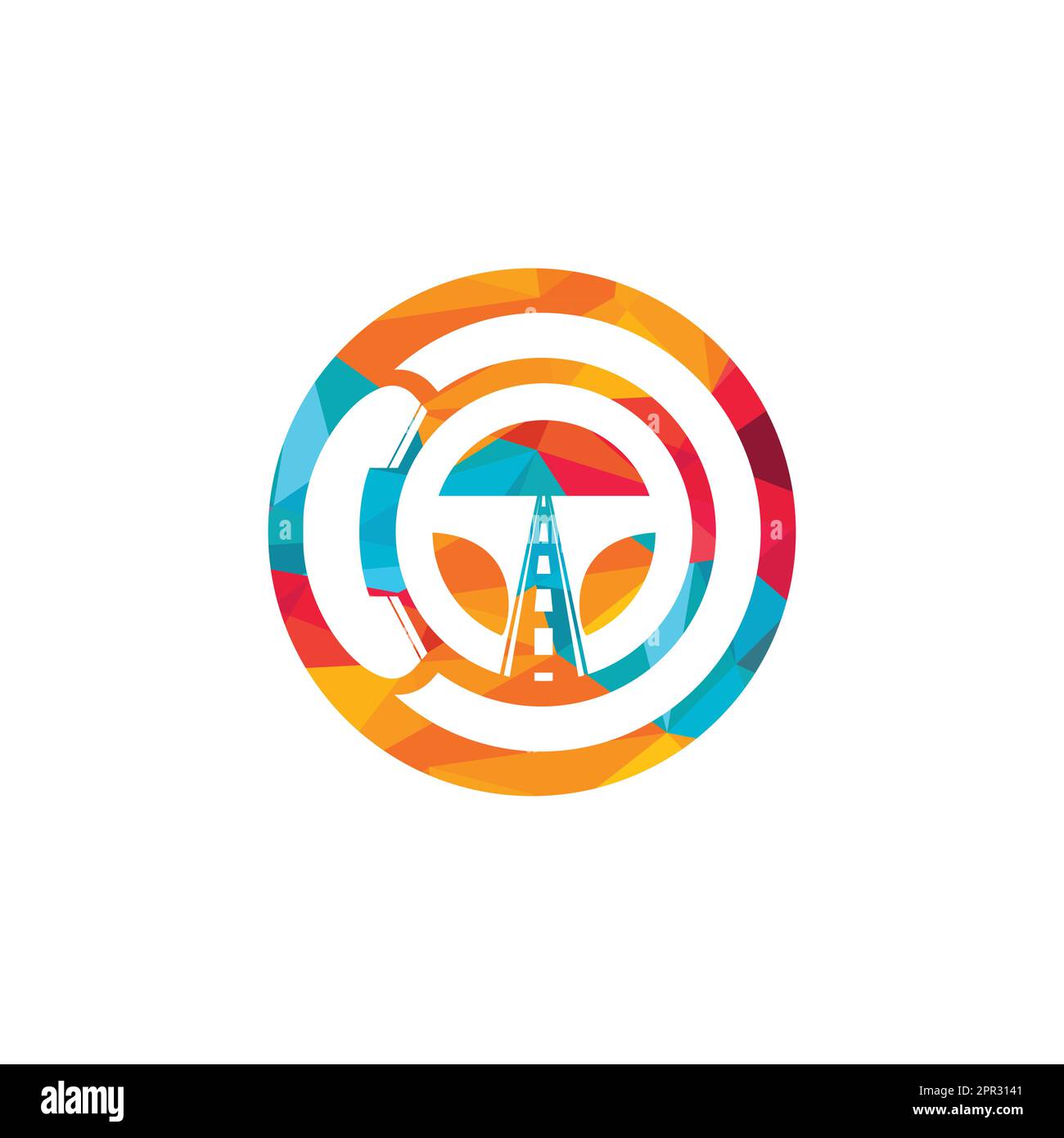 Drive call vector logo design. Steering wheel and phone symbol or icon ...