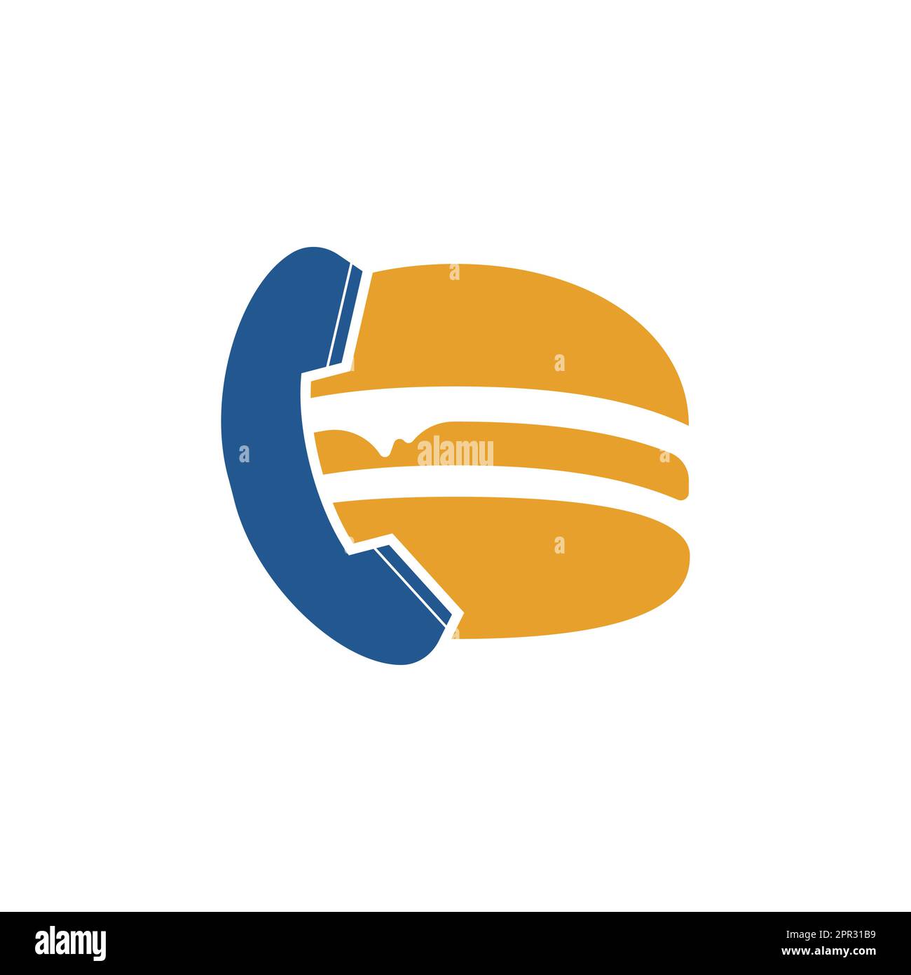 Food call logo design. Burger delivery logo concept. Hamburger and ...