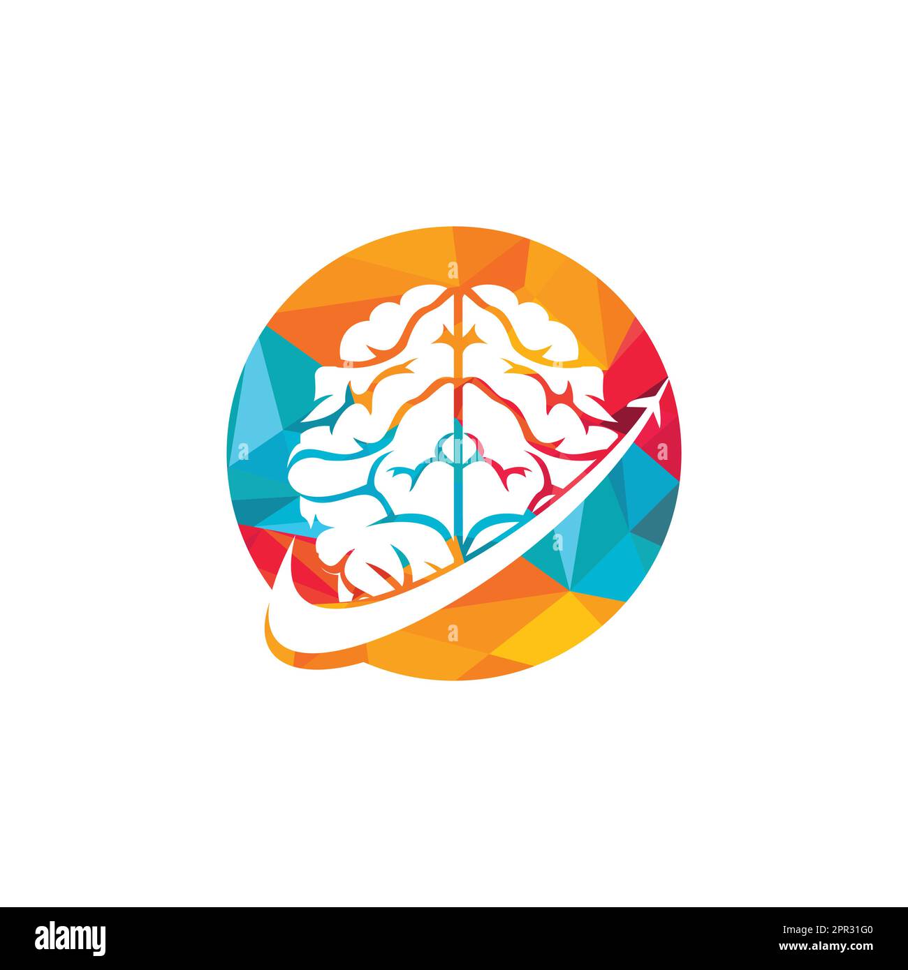 Smart travel vector logo design. Brain travel logo icon design Stock ...