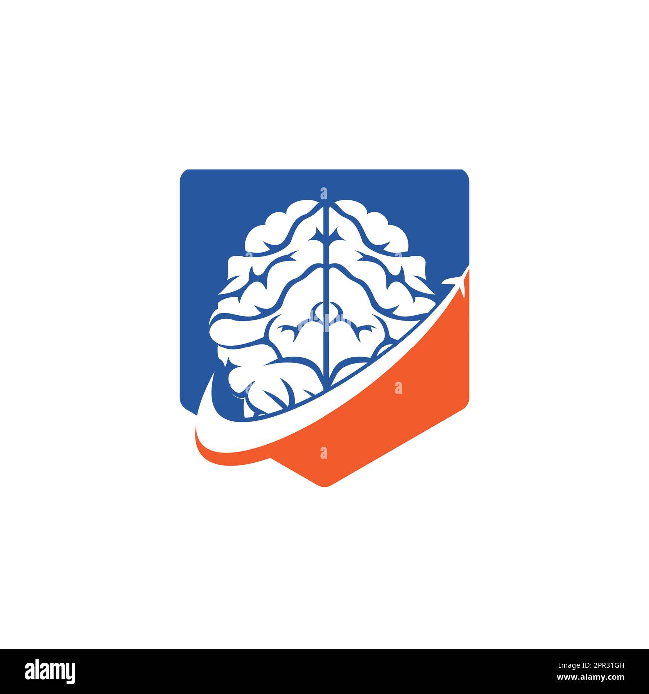 Smart travel vector logo design. Brain travel logo icon design Stock ...