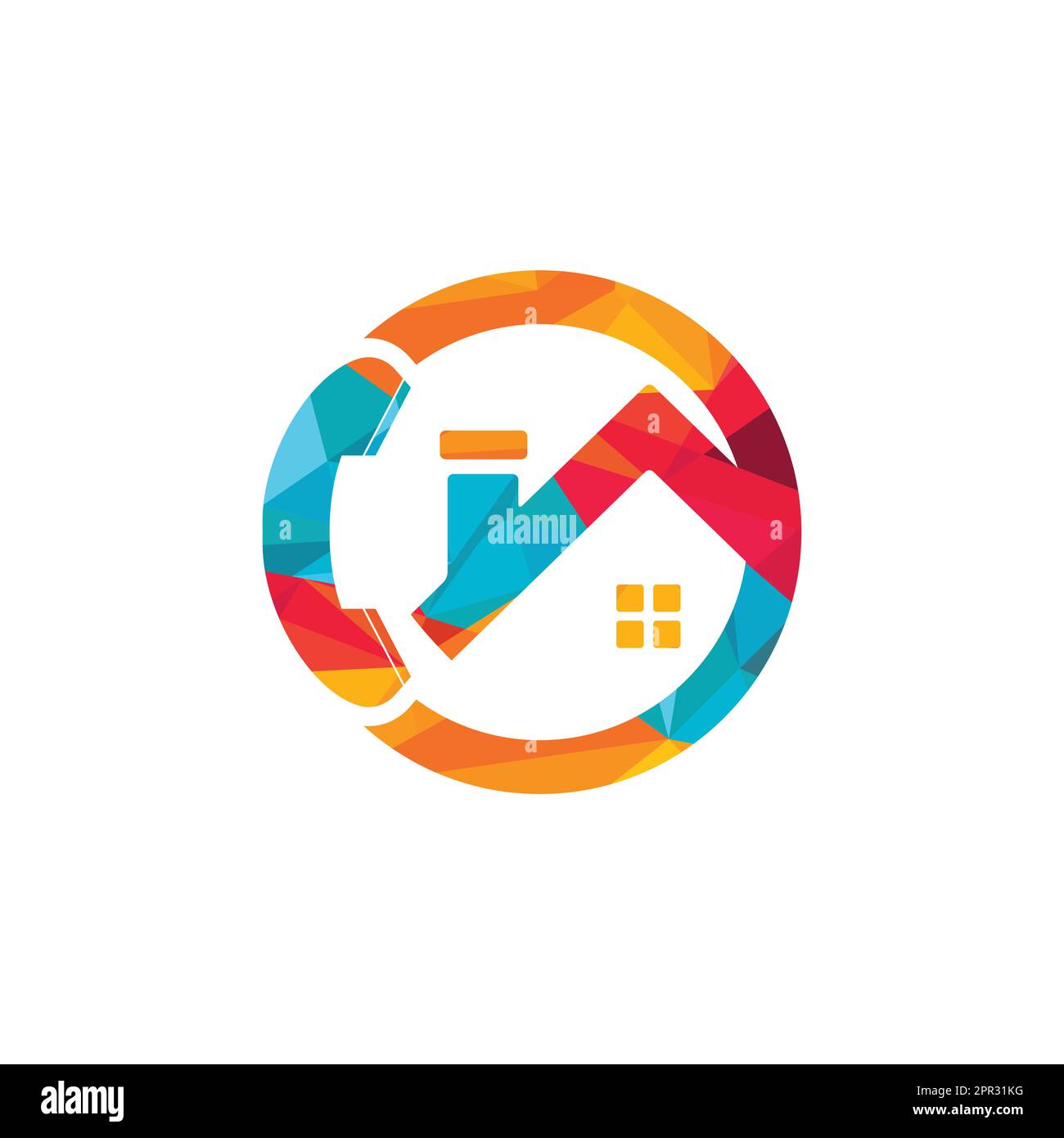Home call logo design template Stock Vector Image & Art - Alamy