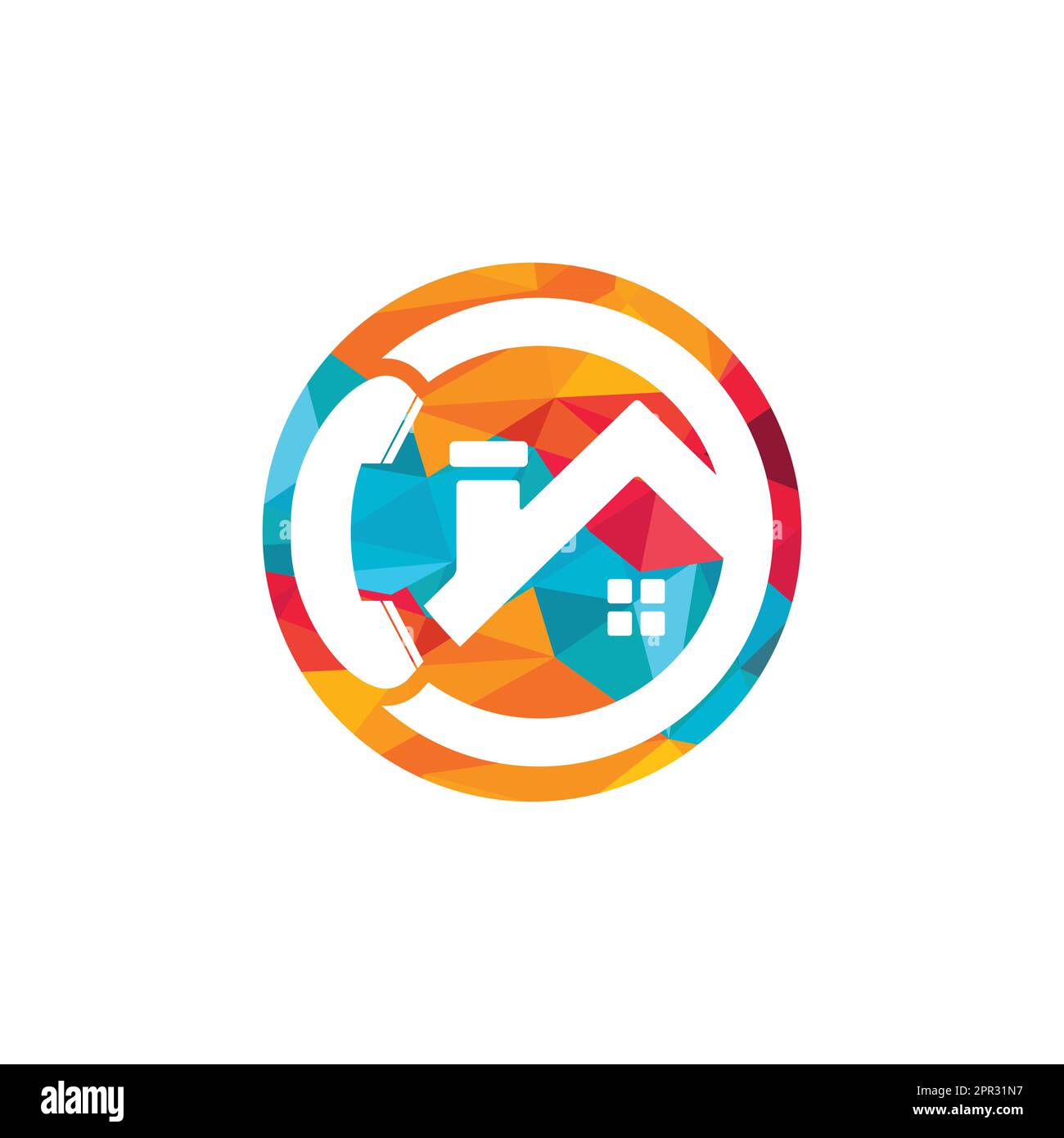 Home call logo design template Stock Vector Image & Art - Alamy