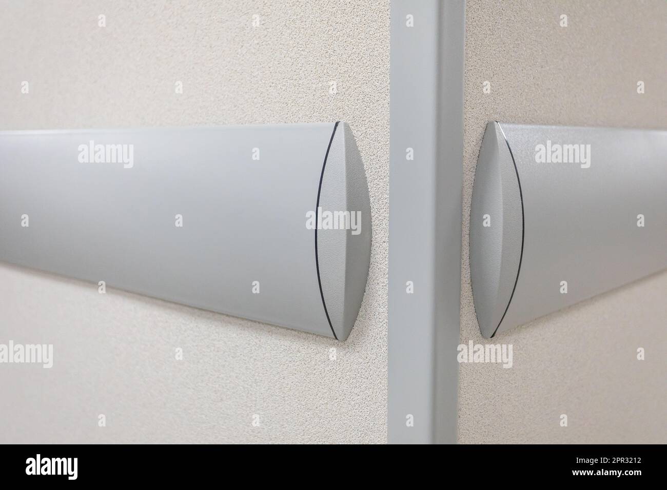 Wall bumper installed on the corridor wall in the building Stock Photo ...