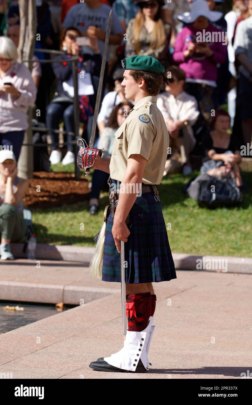 Sydney, Australia. 25th Apr, 2023. Scots College Cadet Unit and Flag ...