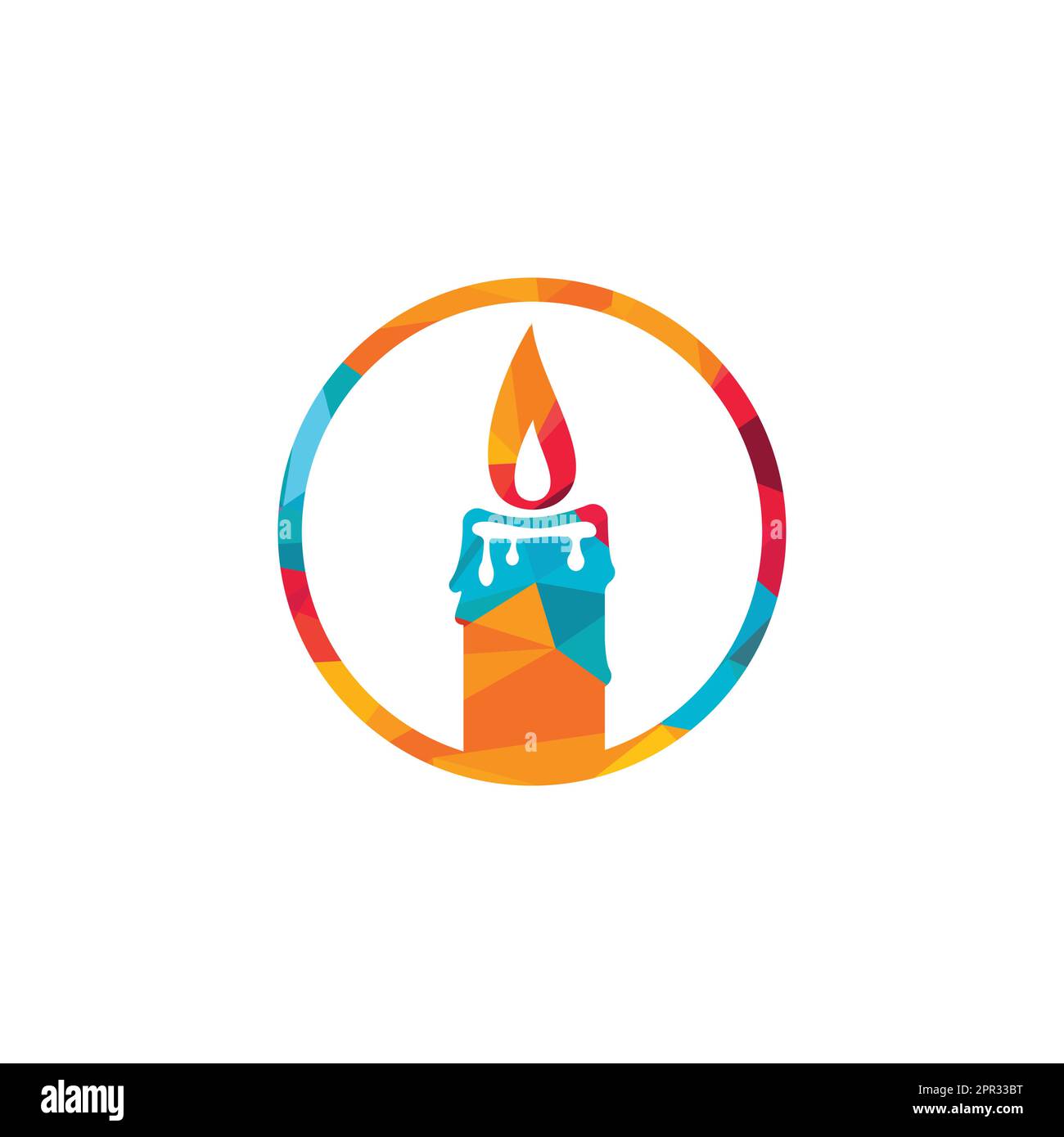 Candle vector logo design template. Illustration modern candle light ...