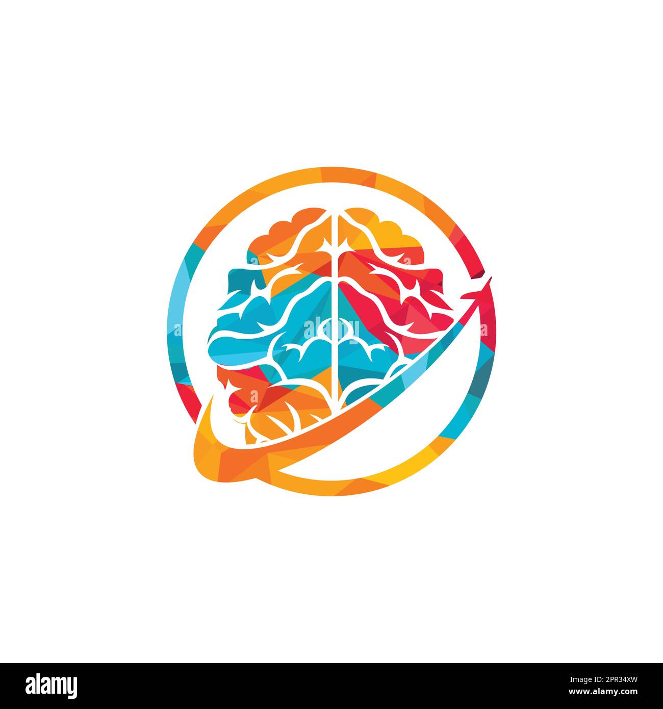 Smart travel vector logo design. Brain travel logo icon design Stock ...