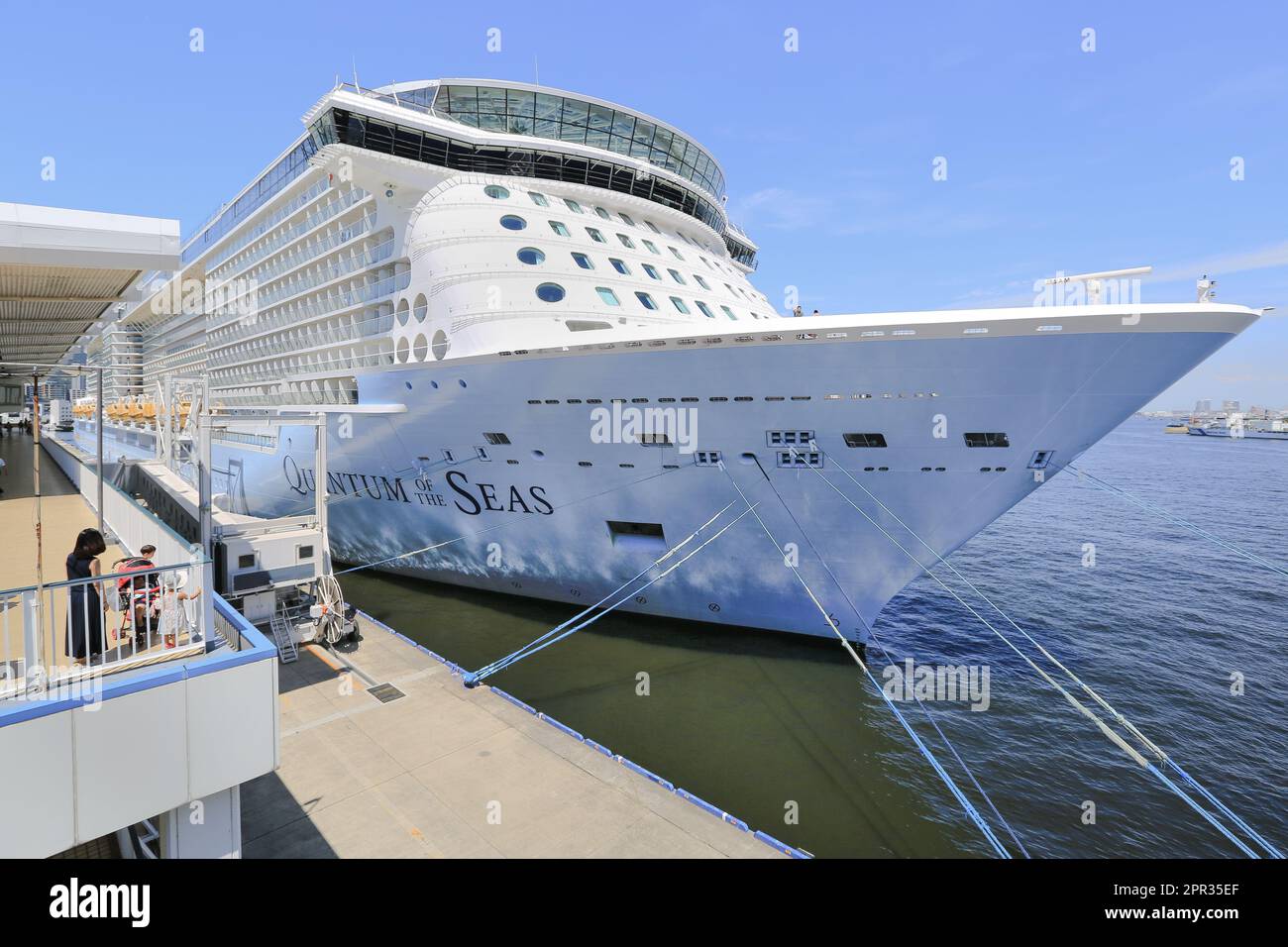 The giant cruise ship Quantum of the Seas in Kobe port, Japan, Royal ...