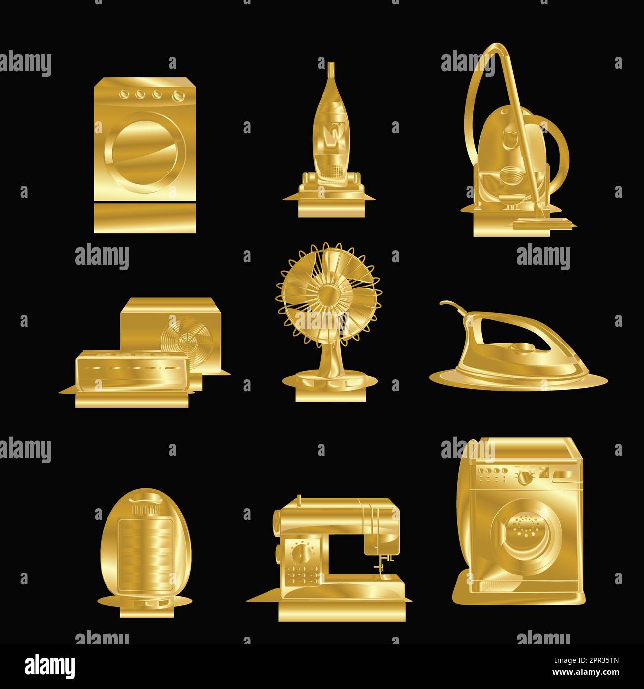 Modern kitchen appliances flat Stock Vector Images - Alamy