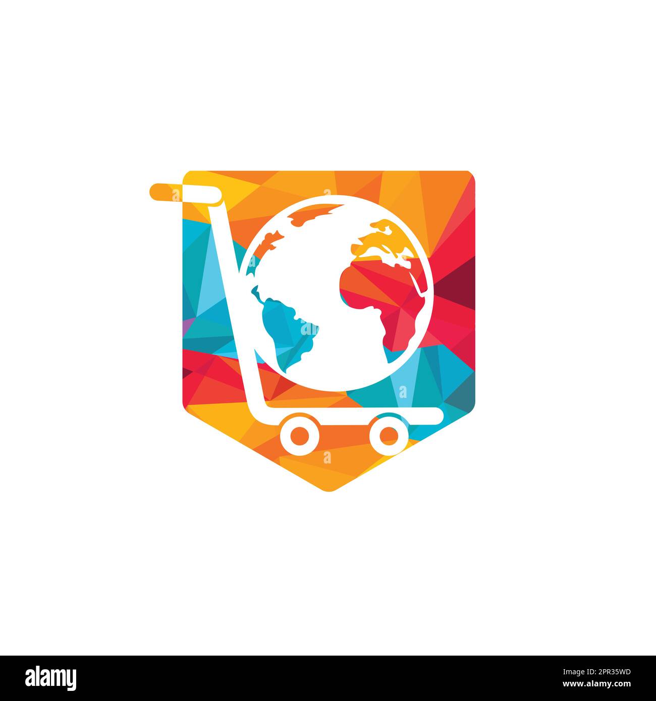 Globe shopping cart vector logo design. Online Shop logo designs ...