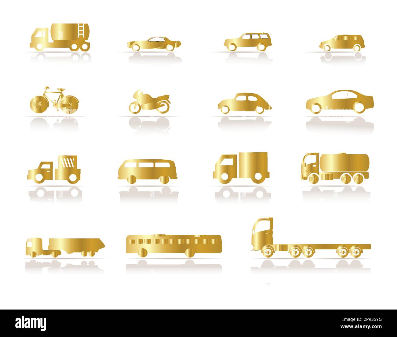 Vector black vehicles icons Cut Out Stock Images & Pictures - Alamy