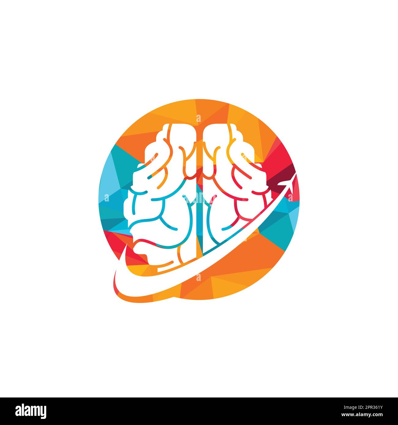 Smart travel vector logo design. Brain travel logo icon design Stock ...