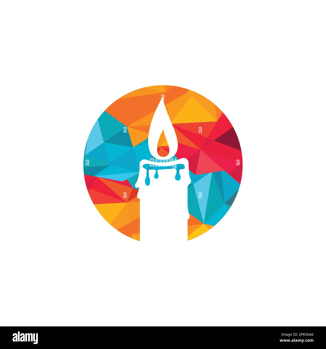 Candle vector logo design template. Illustration modern candle light ...