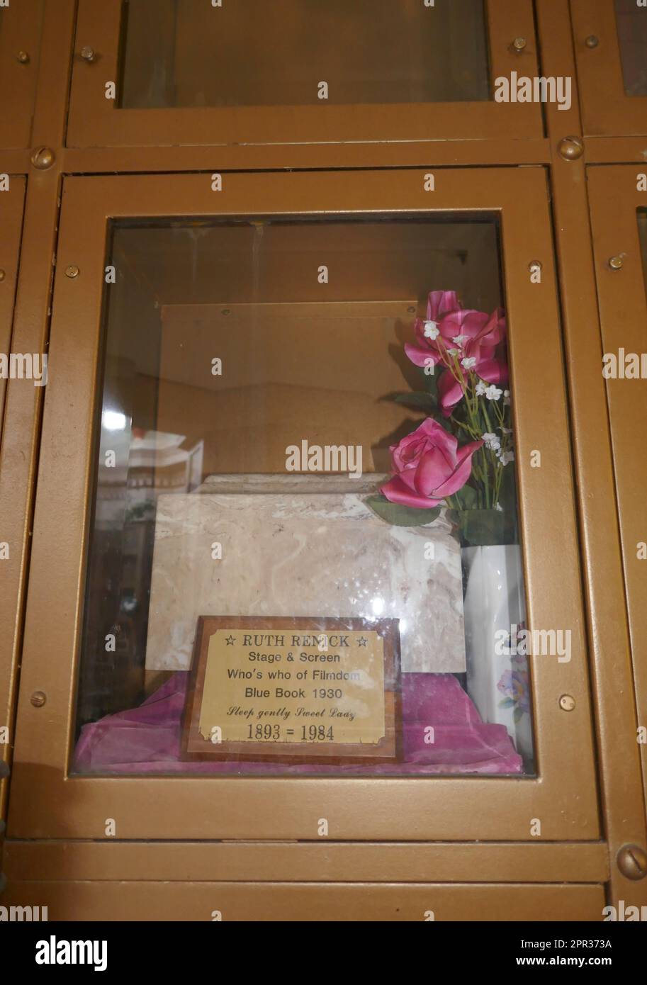 Los Angeles, California, USA 22nd April 2023 Actress Riuth Resnick Grave in Chapel Columbarium ...