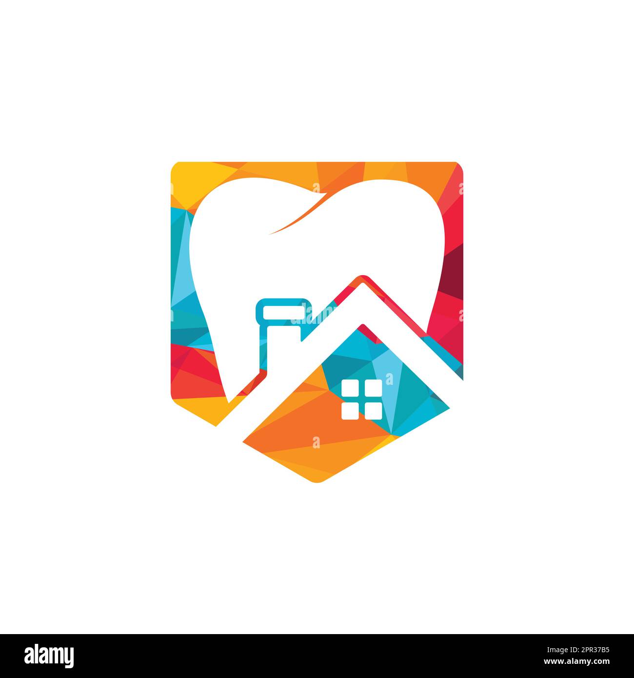 Tooth house vector logo design. Dental house icon logo design Stock ...