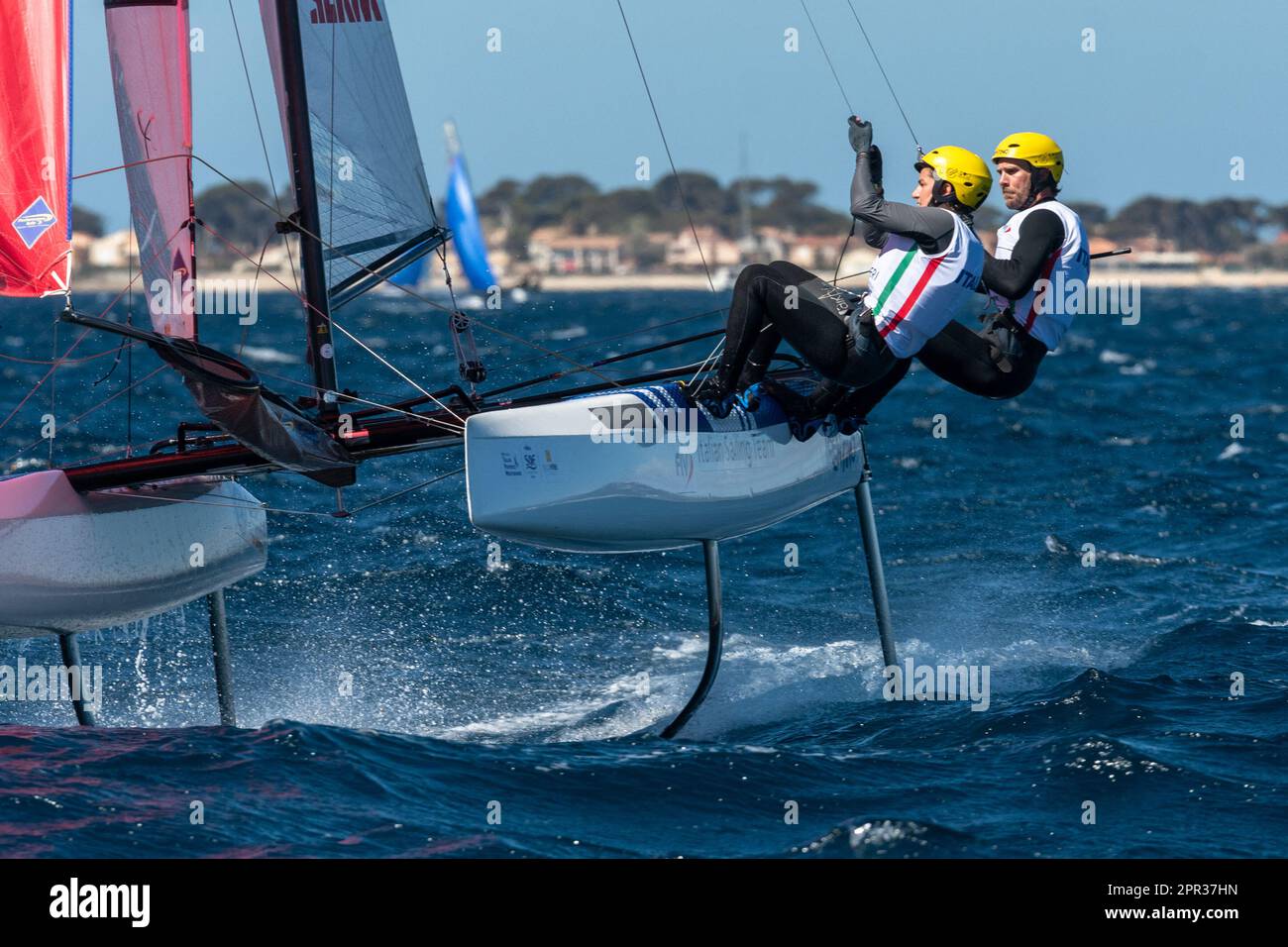Italian team competes in Nacra 17 class during the 51th edition of the ...