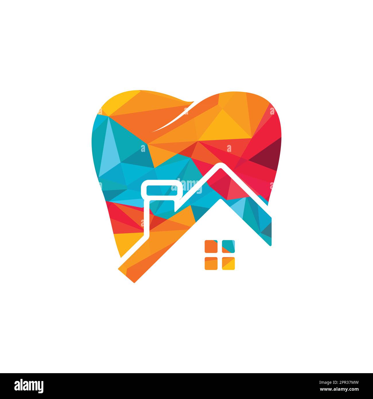 Tooth house vector logo design. Dental house icon logo design Stock ...