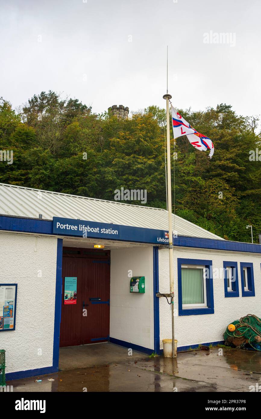 Close-up of Portree RNLI Lifeboat Station on the Isle of Skye ...