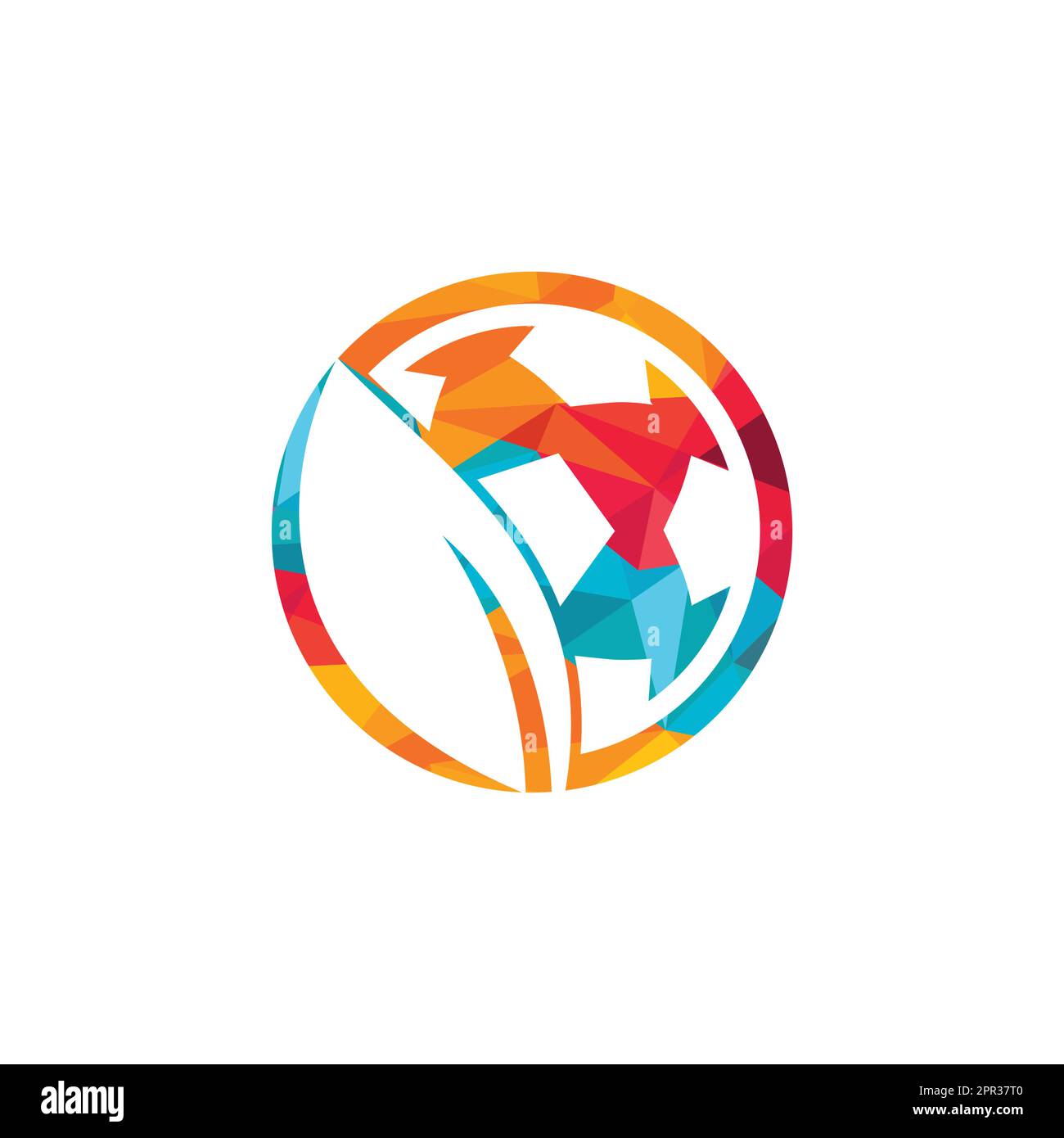Soccer and leaf vector logo design. Unique football and organic ...