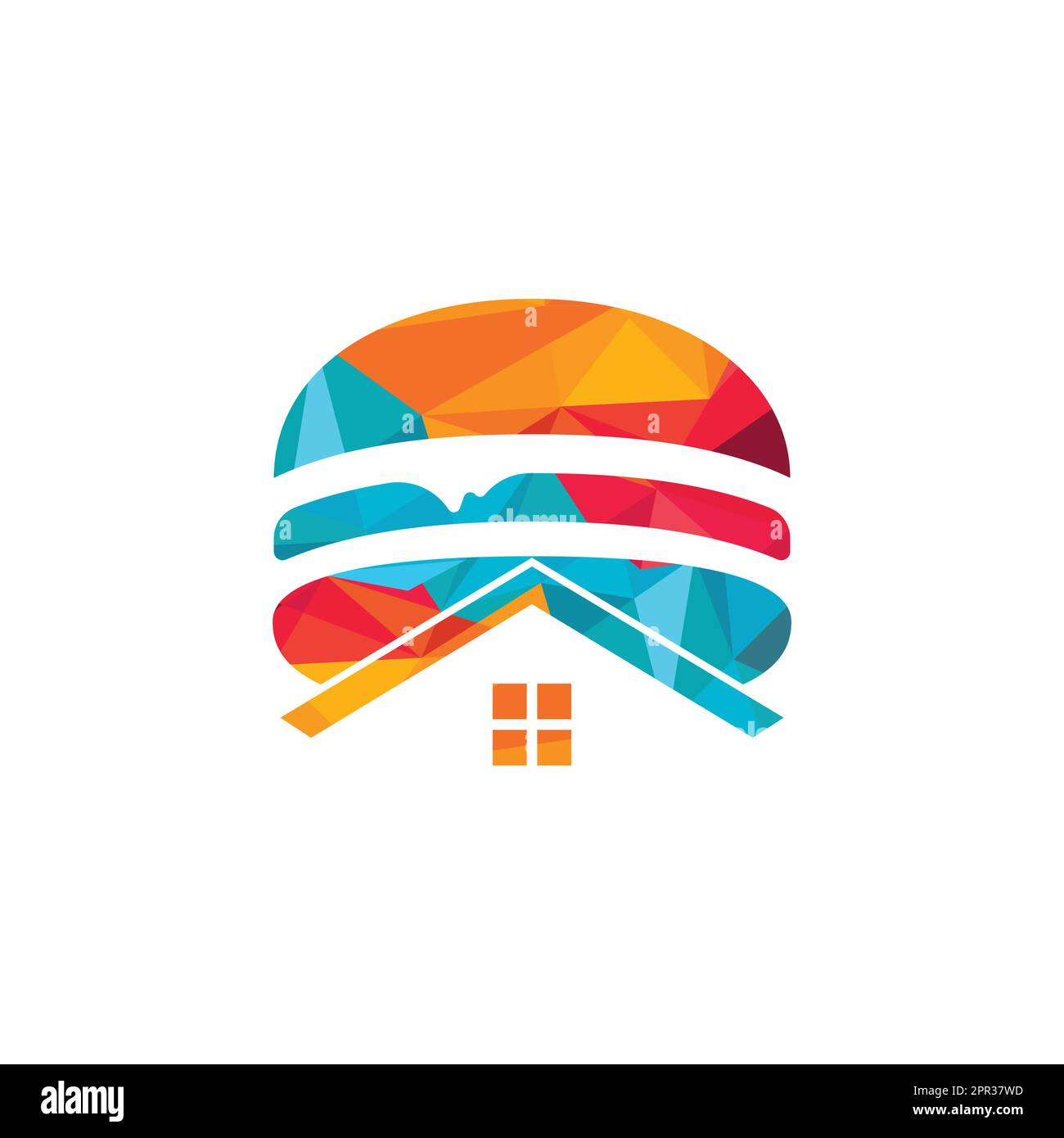 Burger house vector logo design. American classic burger house logo ...