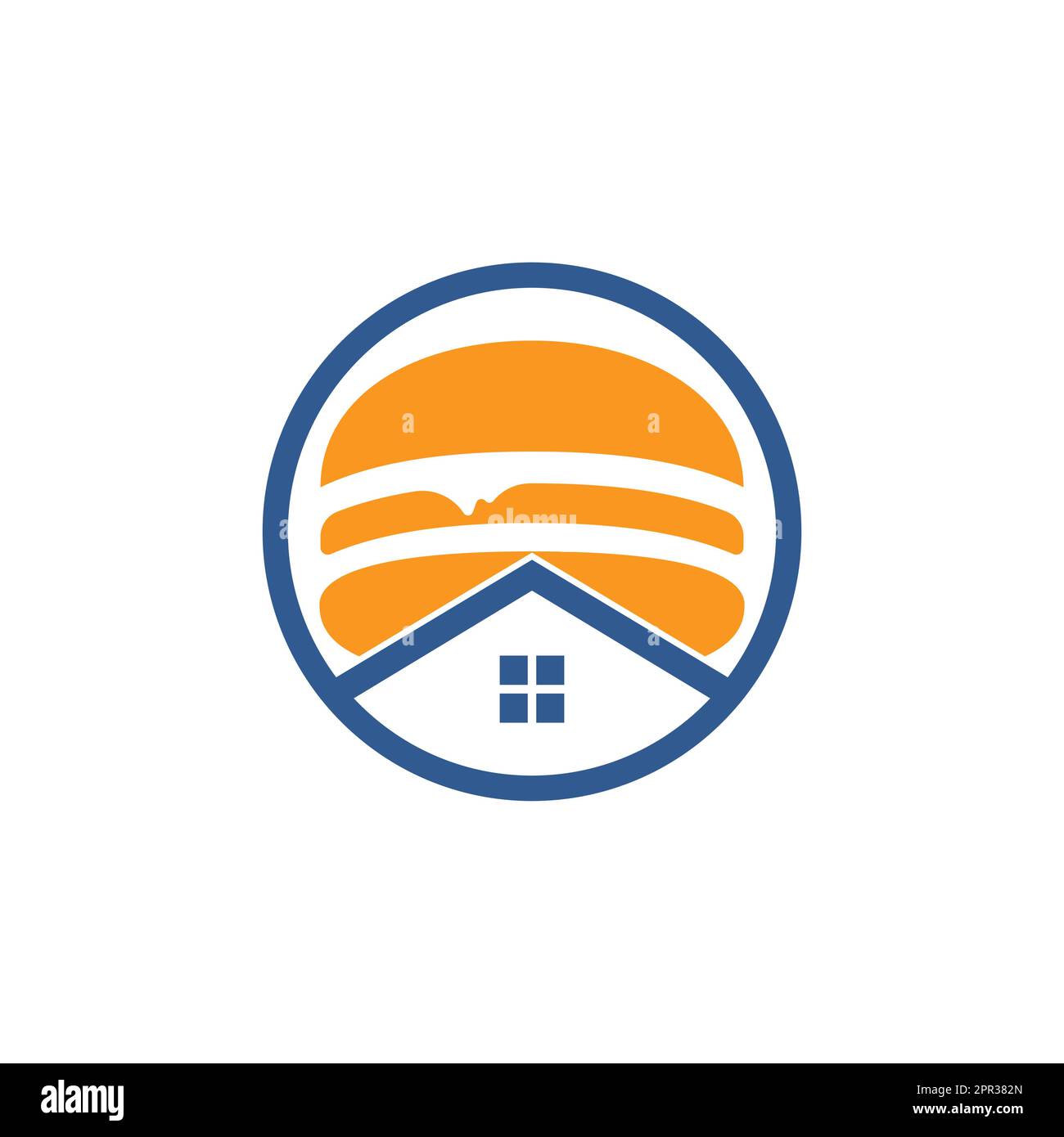 Burger house vector logo design. American classic burger house logo ...