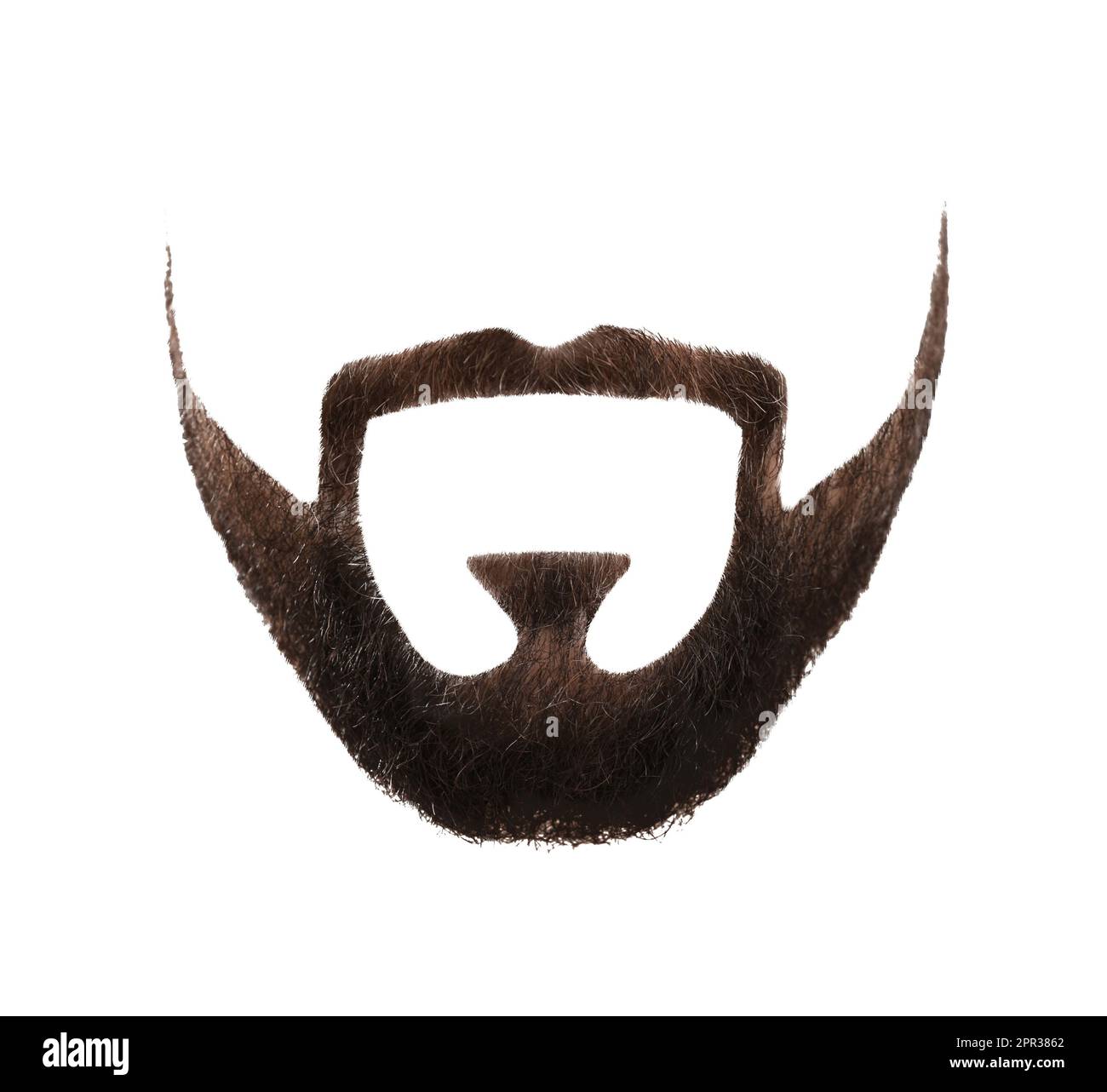 Stylish beard on white background. Men's fashion Stock Photo - Alamy