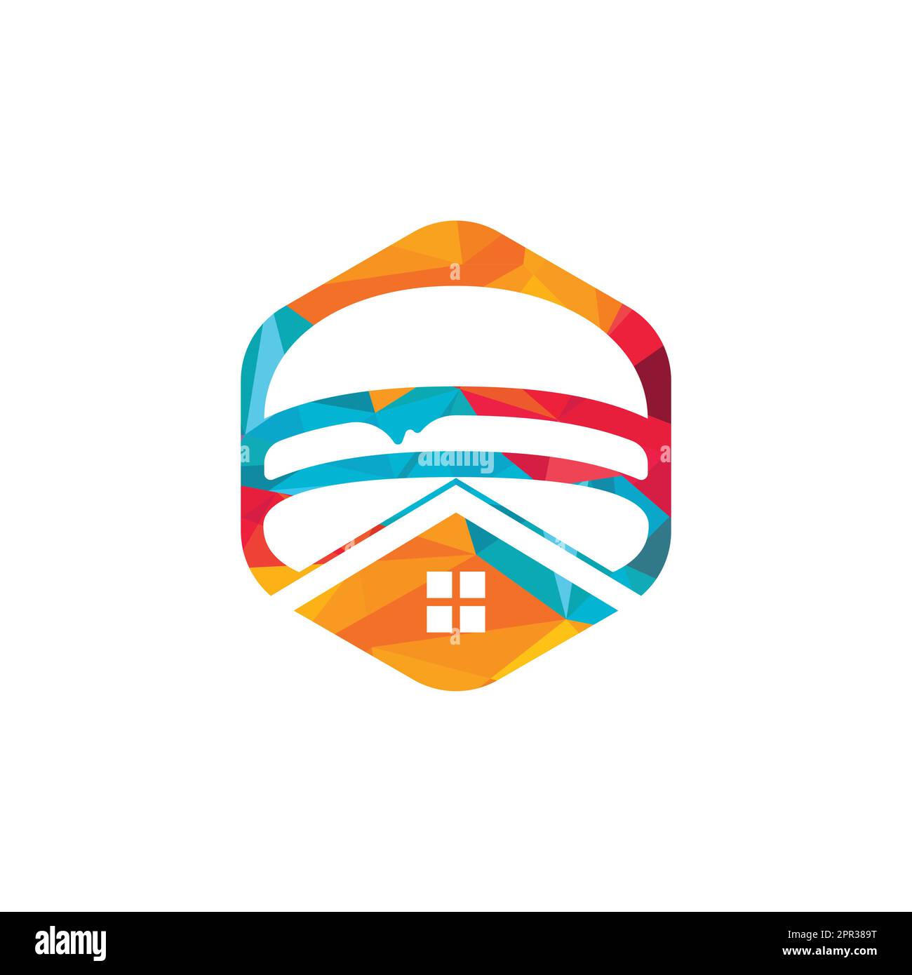 Burger house vector logo design. American classic burger house logo ...