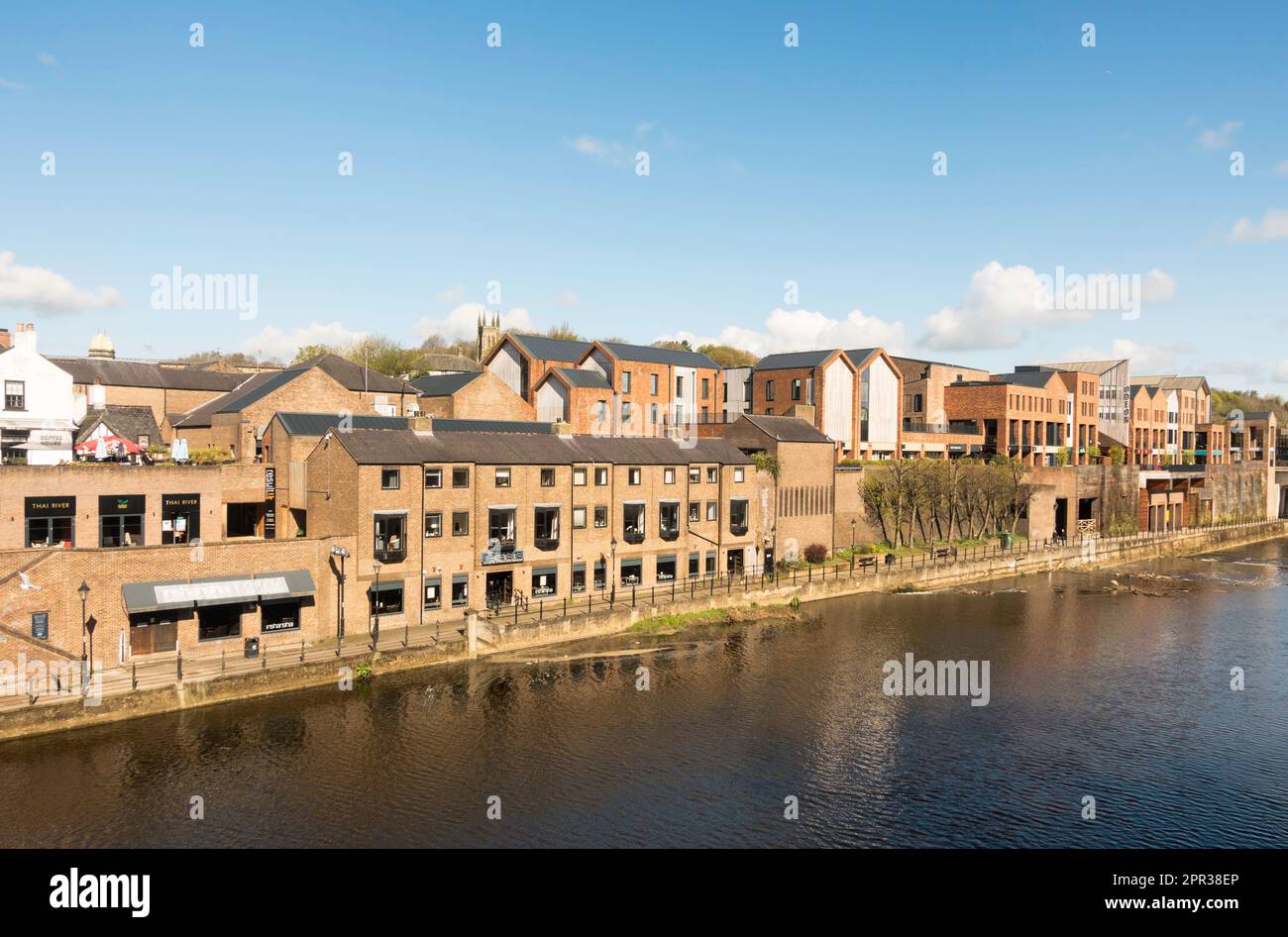 Riverside development, Riverwalk, in Durham City, England, UK Stock ...