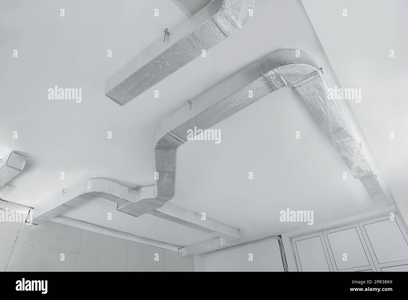 Ceiling with ventilation system indoors, low angle view Stock Photo - Alamy