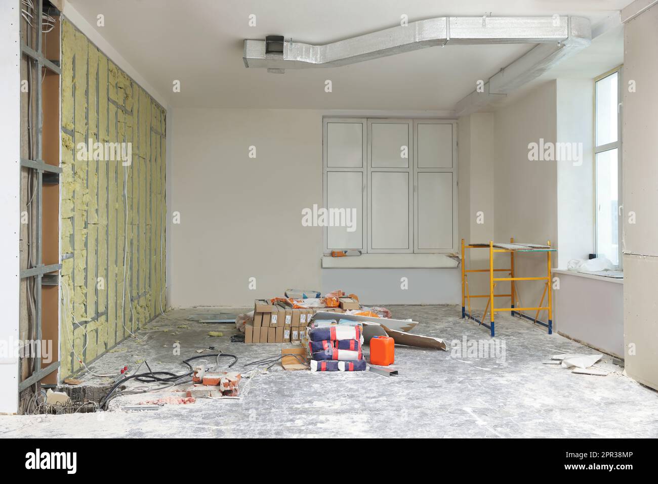 Room in apartment during repair. Home renovation Stock Photo - Alamy