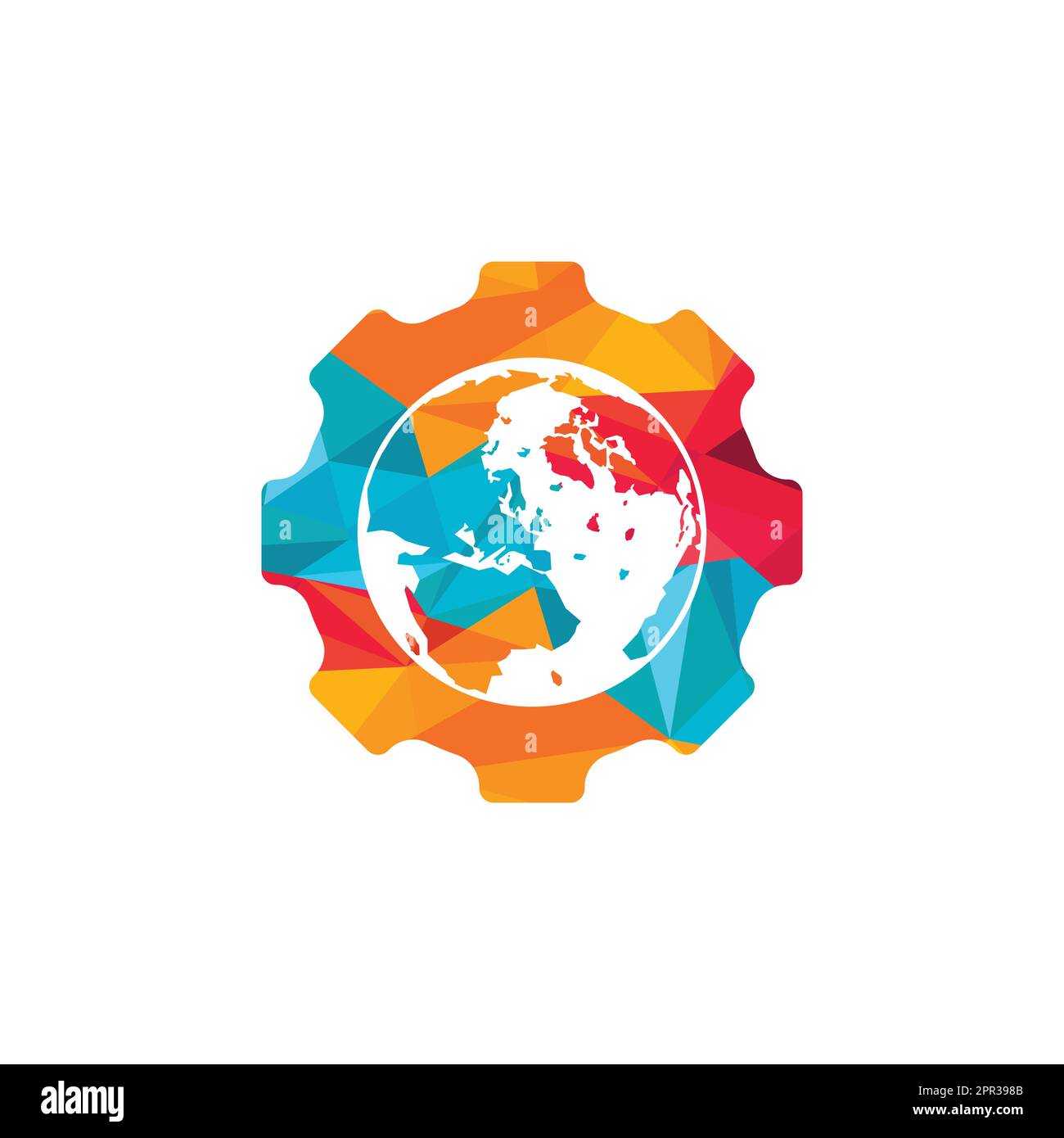 Gear global vector logo design. Gear planet icon logo design element ...
