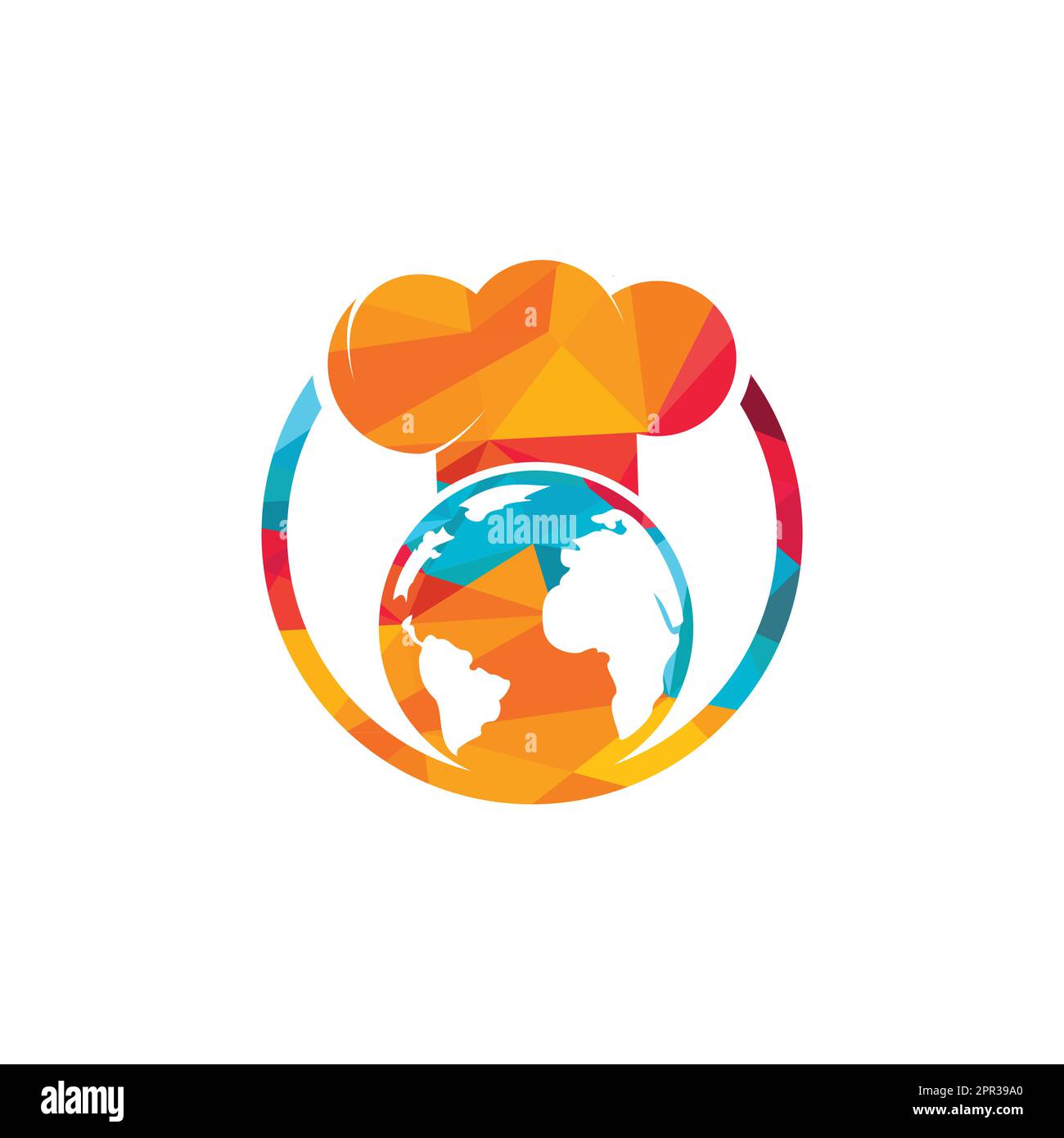 Global chef vector logo design. Cooking planet vector logo design ...
