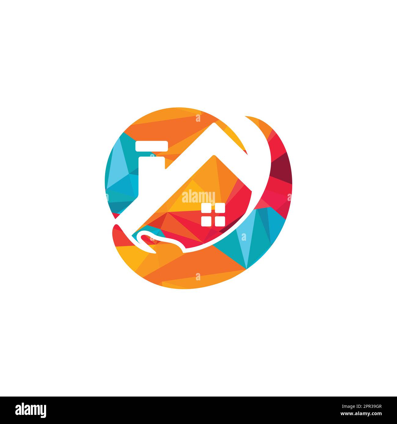 Home care vector logo design. Property care, Home and Real estate logo ...