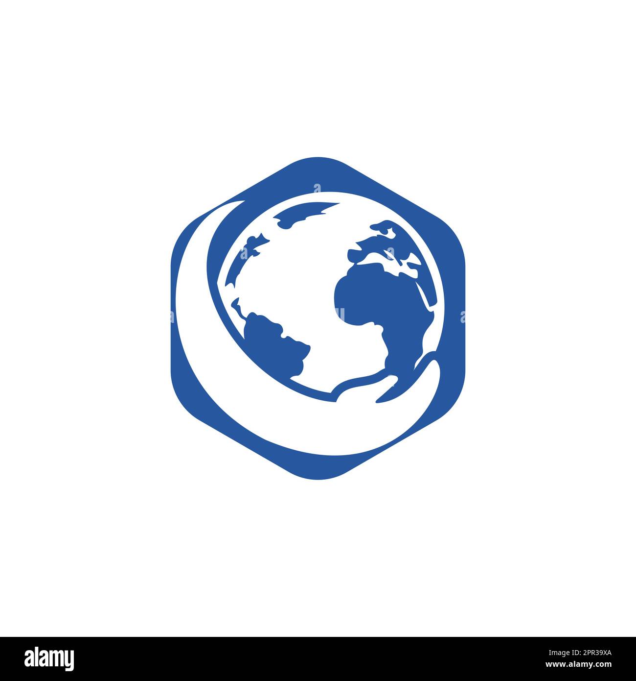 World hand logo. Save world logo design. Global care logo concept Stock ...